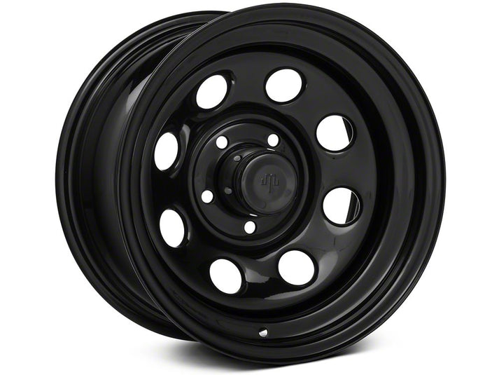 Mammoth 8 Black Steel Wheel; 15x8; -19mm Offset (97-06 Jeep Wrangler T ...